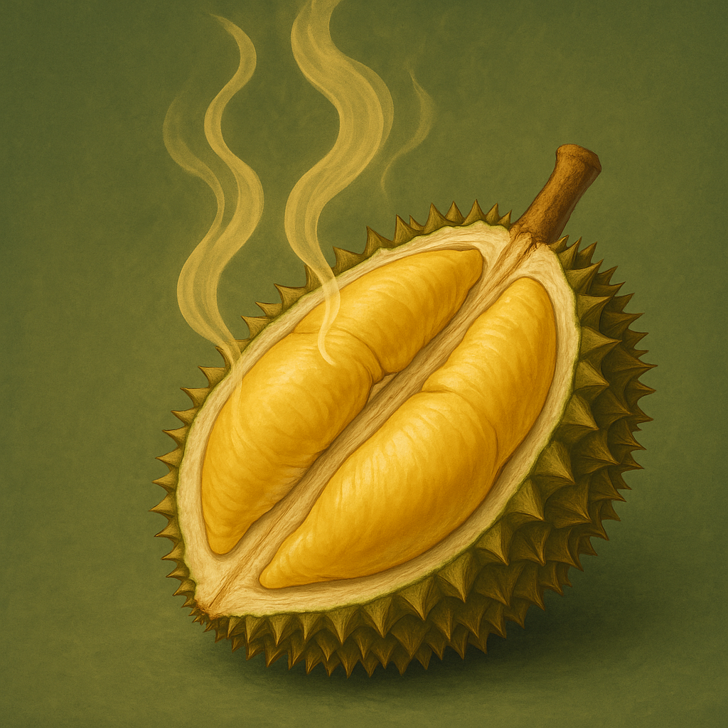 The yellow flesh of durian and its distinctive aroma: The secret behind ...